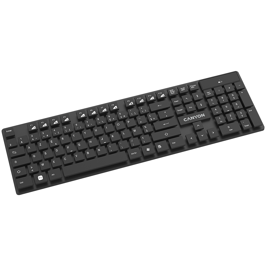 CANYON HKB-W2, 2.4GHZ wireless keyboard, 104 keys, slim design ...