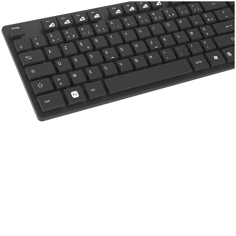 CANYON HKB-W2, 2.4GHZ wireless keyboard, 104 keys, slim design ...